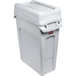 Rubbermaid Wertstoffsammler SLIM JIM®, Volumen 60 l, Schwingdeckel, grau