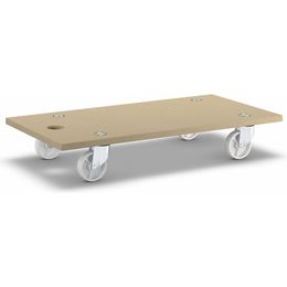 eurokraft basic Transportroller, LxB 575 x 300 mm, Tragf&auml;higkeit 200 kg