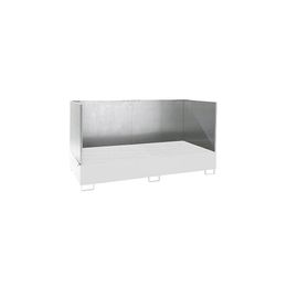 eurokraft pro Spritzschutzwand, 3-seitig, für Auffangwanne LxB 2650 x 1300 / 1460 mm, 3-seitig