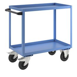 eurokraft pro Montagehilfswagen, 2 Etagen, Tragf&auml;higkeit 250 kg, Ladefl&auml;che LxB 900 x 500 mm, lichtblau