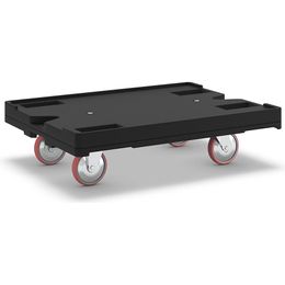 Transportroller, 800 x 600 mm, Tragf&auml;higkeit 500 kg, schwarz kaiserkraft