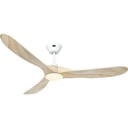 Deckenventilator ECO GENUINO-L, Rotorblatt-Ø 1520 mm, natur / mattweiß kaiserkraft