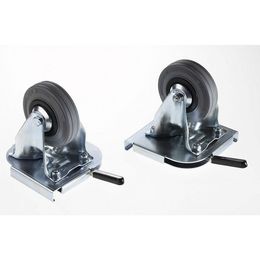 Zarges Clip-On Rollensatz, 2 Bockrollen, Rad-Ø 100 mm