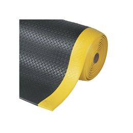NOTRAX Arbeitsplatzmatte, Diamond Sof-Tred&trade;, Breite 600 mm, pro lfd. m, schwarz/gelb