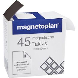 MAGNETOPLAN Klebe-Ecken, magnetisch, LxB 30 x 20 mm, im Spender, VE 450 Stk
