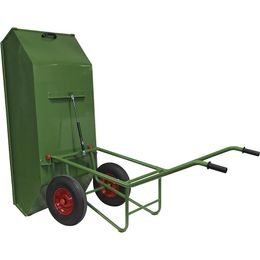 Kippkuli, pulverbeschichtet, Luftreifen, Tragf&auml;higkeit 500 kg, LxB 2000 x 800 mm, 450 l kaiserkraft