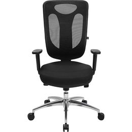 Topstar B&uuml;rostuhl NET PRO 100 AL, mit Armlehnen und Aluminium-Fu&szlig;kreuz, schwarz