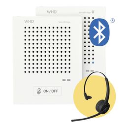 Gegensprechanlage VoiceBridge Standard/Bluetooth, 2 Sprechstellen, 1 Headset, kontaktlos, netzbetrieben kaiserkraft