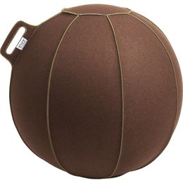 VLUV VELT Sitzball, aus Merino-Wollfilz, 700 - 750 mm, braun-meliert/gr&uuml;n