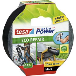 Tesa Gewebeband, extra Power® Eco Repair, VE 48 Rollen, schwarz, Bandbreite 38 mm
