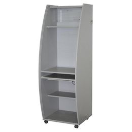 eurokraft pro Computerschrank mit Kunststoffrollladen, mobil, Basic Variante, HxBxT 1785 x 600 x 630 mm, 2 Fachböden BxT 560 x 300 mm