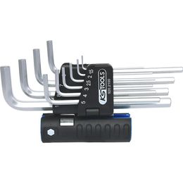 KS Tools 3-in-1-Winkelstiftschl&uuml;ssel-Satz lang, Innensechskant, metrisch, 10 Teile