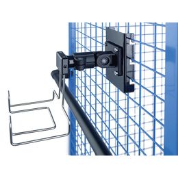 eurokraft pro Scannerhalter, mit Gitterbefestigung, f&uuml;r Maschenweite 50 und 100 mm