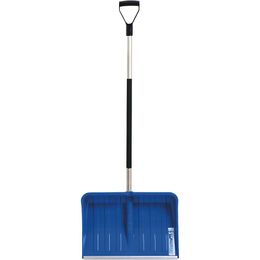 PEAKSNOW Schneeschaufel, LxB 1450 x 550 mm, mit Alukante, blau