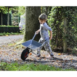 Matador Kinder-Schubkarre, 16-Liter-Stahl-Mulde, Luftreifen 4-lagig