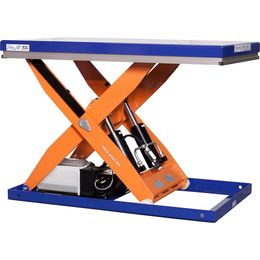 Edmolift Kompakt-Hubtisch, station&auml;r, Tragf&auml;higkeit 2000 kg, Plattform LxB 1300 x 800 mm, Nutzhub 820 mm