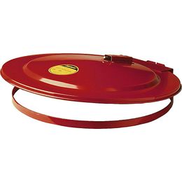 Justrite Sicherheits-Fassdeckel, f&uuml;r 200-l-F&auml;sser, rot