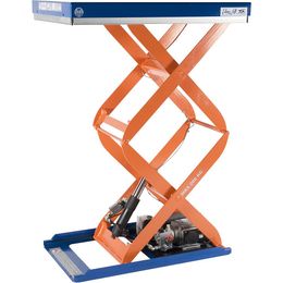 Edmolift Kompakt-Hubtisch, station&auml;r, Tragf&auml;higkeit 200 kg, Plattform LxB 900 x 600 mm, Nutzhub 1170 mm