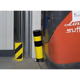 Black Bull Poller, zum Aufd&uuml;beln, H&ouml;he 965 mm, feuerverzinkt und gelb beschichtet