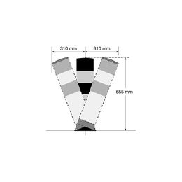Black Bull Poller, zum Aufd&uuml;beln, H&ouml;he 665 mm, gelb beschichtet