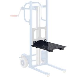 eurokraft pro Plattform für Materialheber und Hubkarre, LxB 600 x 430 mm, Tragfähigkeit 120 kg