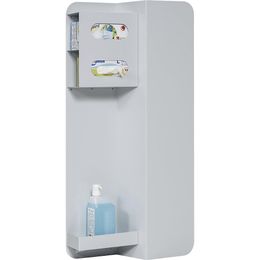 Hygiene-Wandstation, HxBxT 1000 x 490 x 170 mm, lichtgrau kaiserkraft