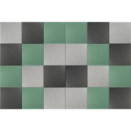 eurokraft basic Akustik-Wandfliese, HxB 300 x 300 mm, je 8 x petrol, hellgrau, dunkelgrau, VE 24 Stk