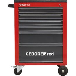 Gedore Werkstattwagen MECHANIC, 6 Schubladen, rot / schwarz, HxBxT 910 x 720 x 500 mm