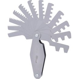 KS Tools Trapez-Gewindestahllehre, f&uuml;r 30&deg; Gewinde, 2 - 12 mm