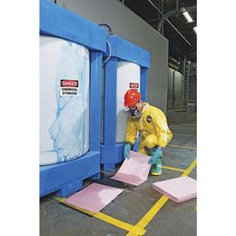 PIG HazMat Bindevlies-Matte, Light-Weight-Ausf&uuml;hrung, BxL 380 x 510 mm, VE &agrave; 200 Stk