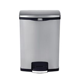 Rubbermaid Tretabfallsammler SLIM JIM , aus Edelstahl, Volumen 90 l