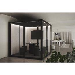 Meetingbox Zen Pod Essentials, HxBxT 2310 x 2320 x 2320 mm, Large, Textil / Aluminium / Glas kaiserkraft