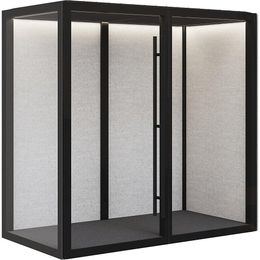 Meetingbox Zen Pod Essentials, HxBxT 2310 x 2320 x 1200 mm, Medium, Textil / Aluminium / Glas kaiserkraft