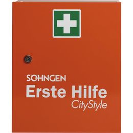 S&ouml;hngen S&Ouml;HNGEN Verbandschrank HEIDELBERG City Style, HxBxT 362 x 302 x 140 mm, leer, orange
