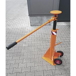 Verladestütze für Sattelauflieger, Tragfähigkeit 30 t, Auflagefläche-Ø 200 mm kaiserkraft