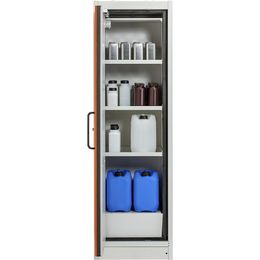 CEMO Feuerbest&auml;ndiger Gefahrstoffschrank Typ 90 PROline, T&uuml;ranschlag links, HxBxT 1950 x 600 x 600 mm