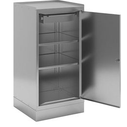 Edelstahl-Werkzeugschrank, mit 2 Fachböden und 1 Schublade, HxBxT 1000 x 500 x 500 mm kaiserkraft