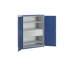 ANKE Schwerlastschrank JUMBO mit 3 Fachböden, 3 Schubladen à 120 mm, HxBxT 1950 x 1484 x 690 mm