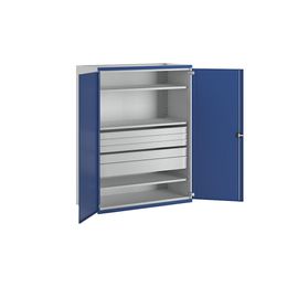 ANKE Schwerlastschrank JUMBO mit 3 Fachböden, 5 Schubladen, HxBxT 1950 x 1484 x 690 mm