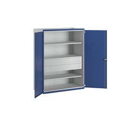 ANKE Schwerlastschrank JUMBO mit 3 Fachböden, 2 Schubladen, HxBxT 1950 x 1484 x 690 mm