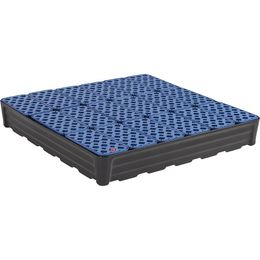 eurokraft pro PE-Kleingebinde-Universalwanne, mit PE-Gitterrost, Auffangvolumen 180 l