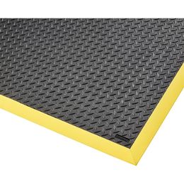 NOTRAX Anti-Erm&uuml;dungsmatte Cushion Flex&reg;, LxB 2100 x 910 mm, schwarz / gelb