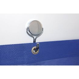Maul Neodym-Magnet mit Karussell-Haken, hellsilber, VE 3 Stk, &Oslash; 38,5 mm, Haftkraft 30 kg