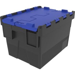 Mehrweg-Stapelbeh&auml;lter, LxBxH 400 x 300 x 264 mm, schwarz/blau kaiserkraft