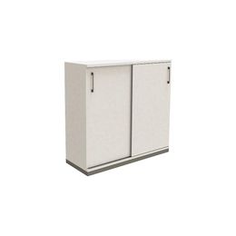 eurokraft pro P12 - Schiebet&uuml;renschrank, 2 Fachb&ouml;den/3 Ordnerh&ouml;hen, H&ouml;he 1133 mm, BxT 1200 x 442 mm