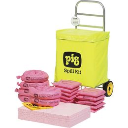 PIG Notfall-Kit in Trolley-Wagen, Ausf&uuml;hrung Chemikalien, absorbiert 53,7 l