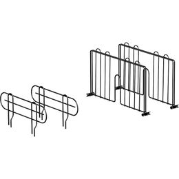 Set aus Regalteilern und Seitenbegrenzern, für Tiefe 360 mm, schwarz, 2 x 2 Stk kaiserkraft