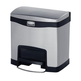 Rubbermaid Tretabfallsammler SLIM JIM®, aus Edelstahl, Volumen 15 l