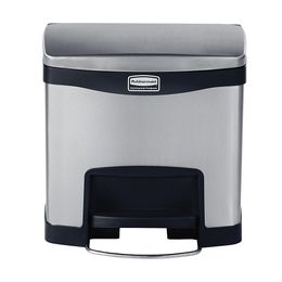 Rubbermaid Tretabfallsammler SLIM JIM , aus Edelstahl, Volumen 15 l