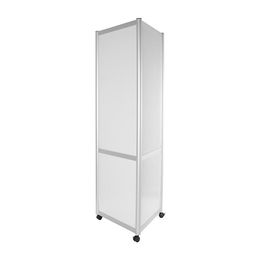 Infos&auml;ule, mobil, HxB 1995 x 750 mm, alusilber/wei&szlig;, f&uuml;r Aush&auml;nge, 27 x DIN A4 kaiserkraft